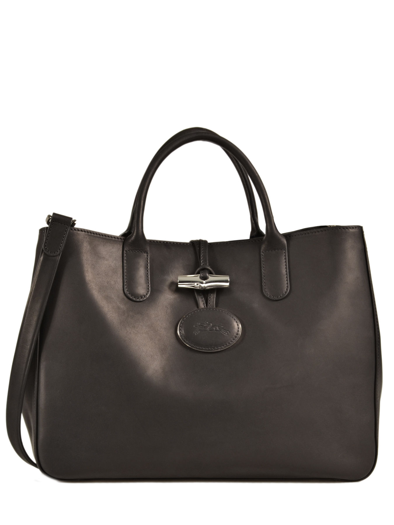 Sacs porté main Longchamp Roseau heritage noir en vente au meilleur prix